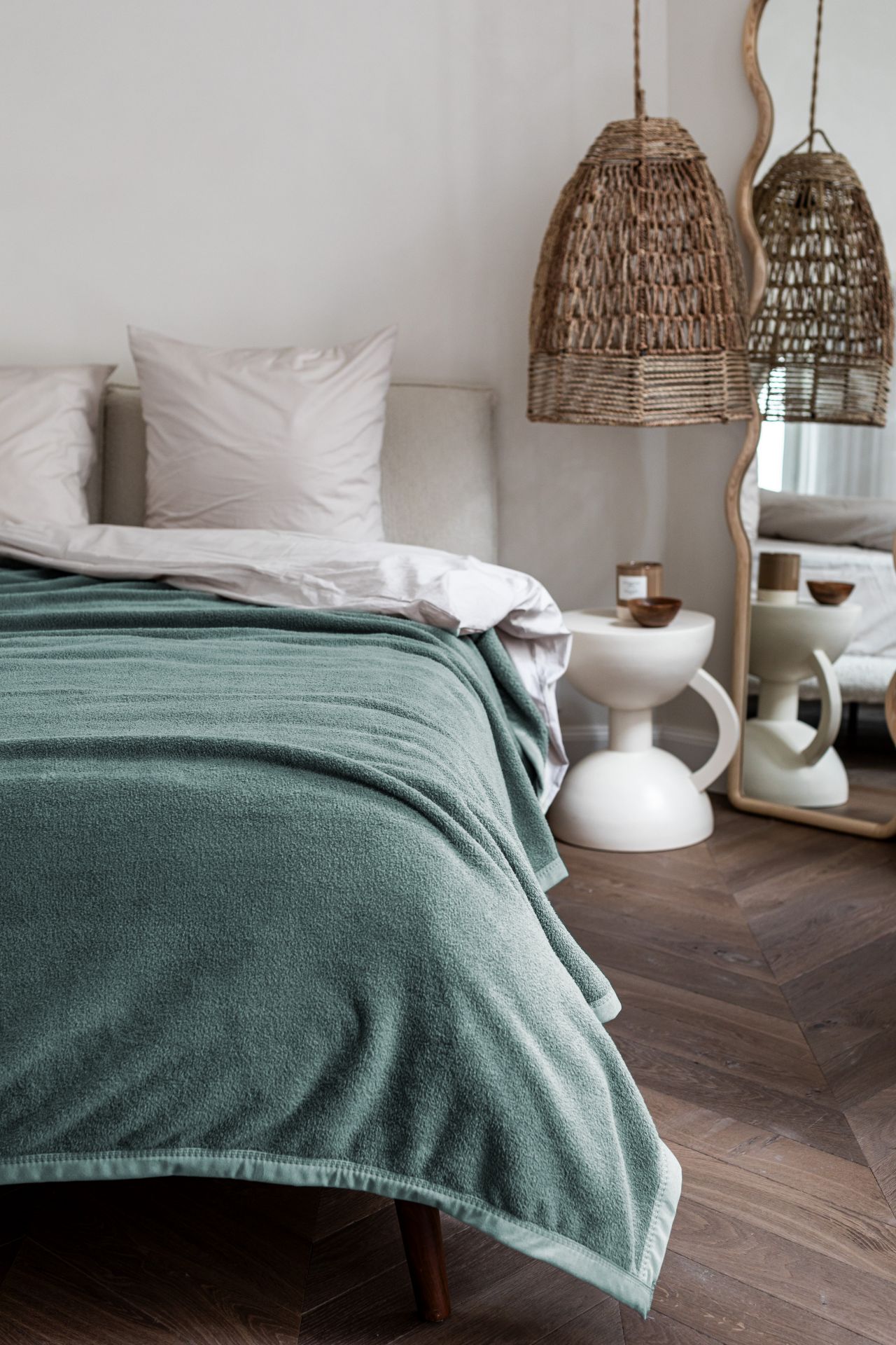 Plaid/Deken LAMIS 240x260cm, green sage | 240X260 CM | GREEN SAGE ...